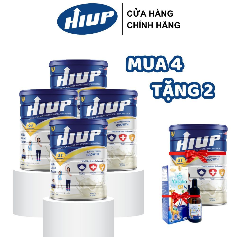 Sữa Bột Hiup Sữa Bột Tăng Chiều Cao Cho Bé Từ 2 Đến 15 Tuổi Combo Mua 4 ...