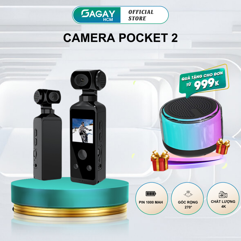Camera Pocket 2 4K thể thao, đa dạng chức năng quay phim 4k HD, máy ...