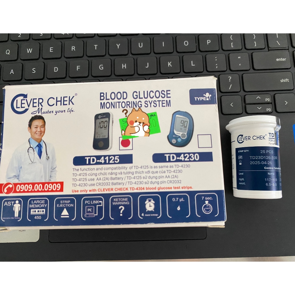Máy thử đường huyết clever chek | Shopee Việt Nam