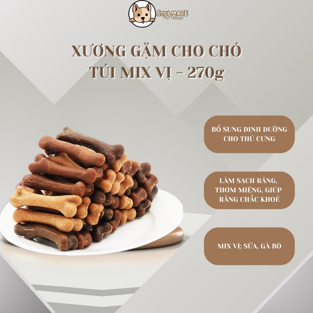 Xương Gặm Cho Chó Mix Nhiều Vị - Làm Sạch Răng, Thơm Miêng, Giúp Răng ...