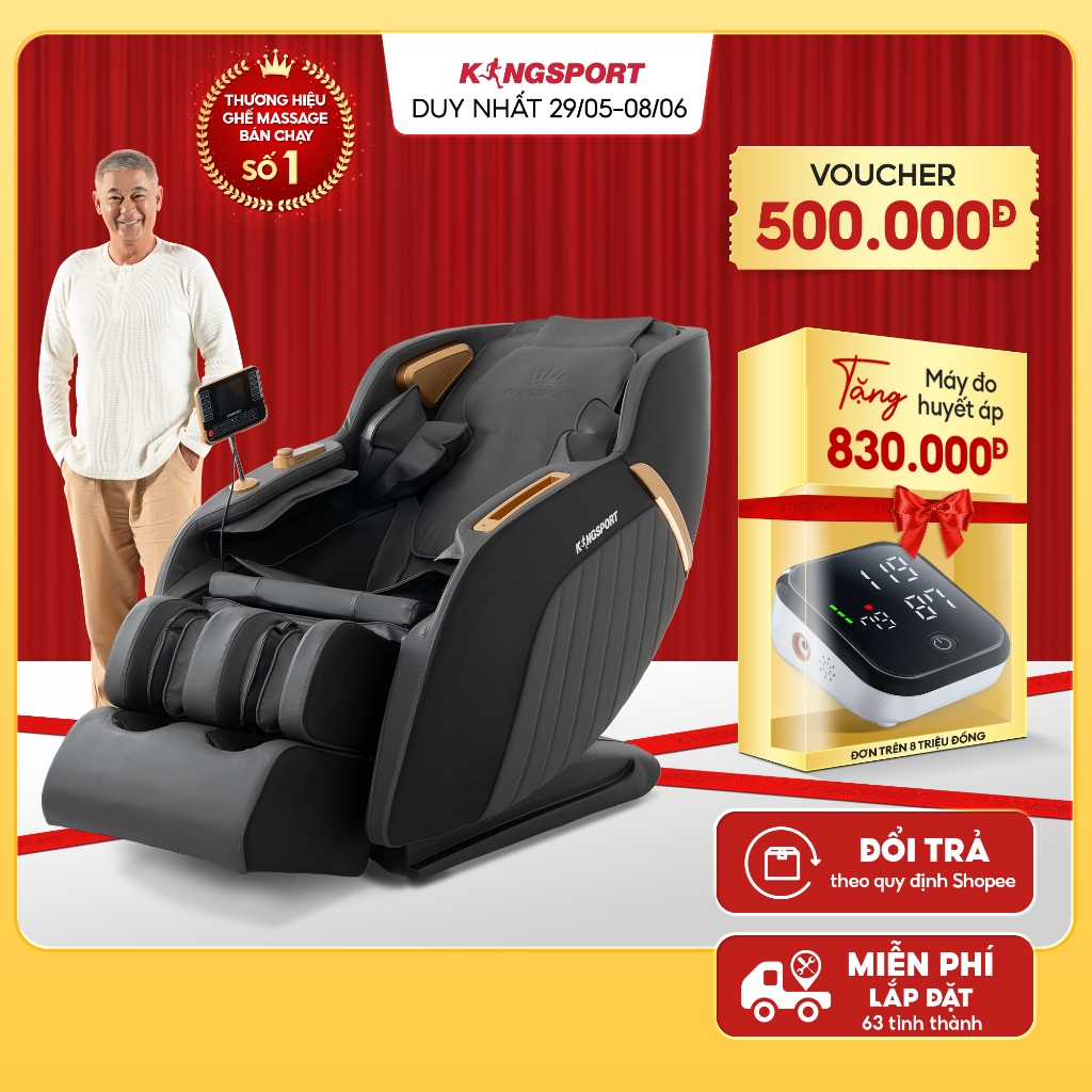 Ghế massage KINGSPORT G77 New màu sắc hiện đại, tích hợp điều khiển ...