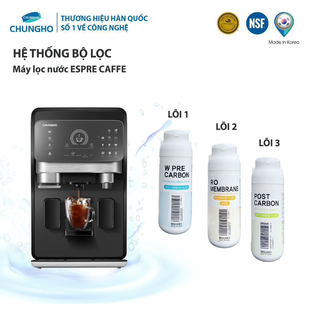 Bộ Lõi Lọc Nước ChungHo cho máy lọc nước ChungHo Espre Cafe | Shopee ...