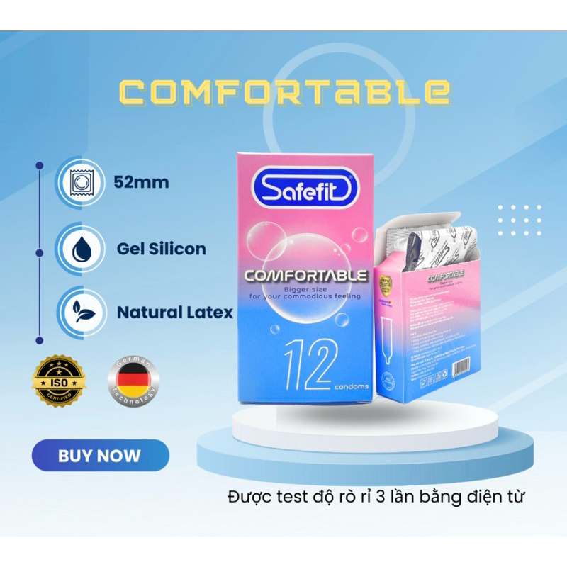 Bao Cao Su Safefit COMFORTABLE ( Hộp ) | Shopee Việt Nam