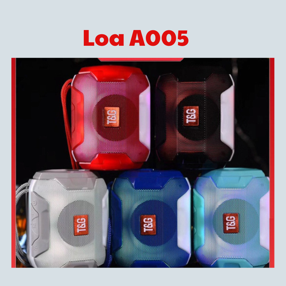 Loa bluetooth không dây mini A005 đèn led theo nhạc âm bass mạnh hỗ trợ lắp thẻ nhớ, Loa ...