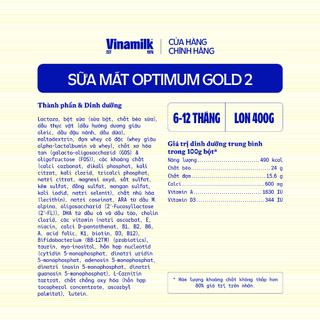 Sữa bột Optimum Gold 2 - Hộp thiếc 400g | Shopee Việt Nam