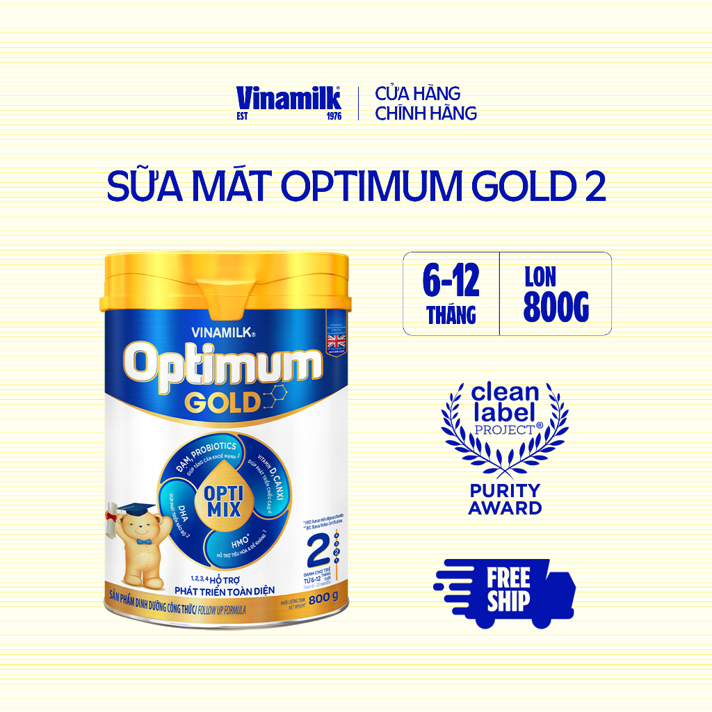 Sữa bột Optimum Gold 2 - Hộp thiếc 800g | Shopee Việt Nam
