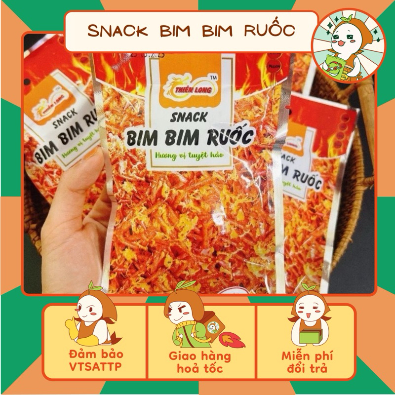Combo 10 gói snack Bim Bim Ruốc Thiên Long ( gói 26g), ăn vặt cổng ...