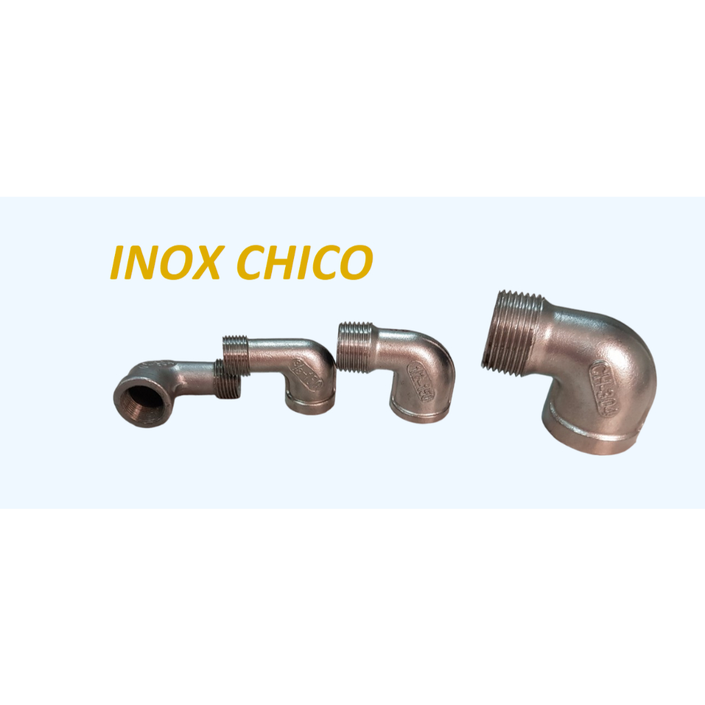 Co ren trong ren ngoài inox 90 DN8-DN25 / Co điếu inox 304 90 Srteet ...