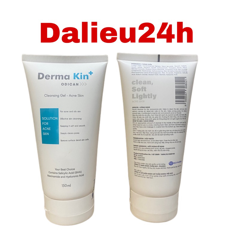 SỮA RỬA MẶT Derma Kin+ 150ml - dành cho da dầu mụn - dalieu24h | Shopee ...