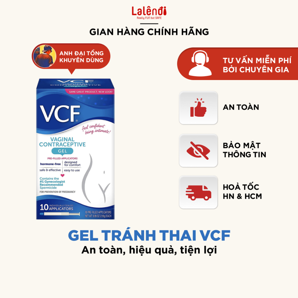 Gel Tránh Thai VCF Vaginal Contraceptive Hộp 10 Ống Lalendi Store ...