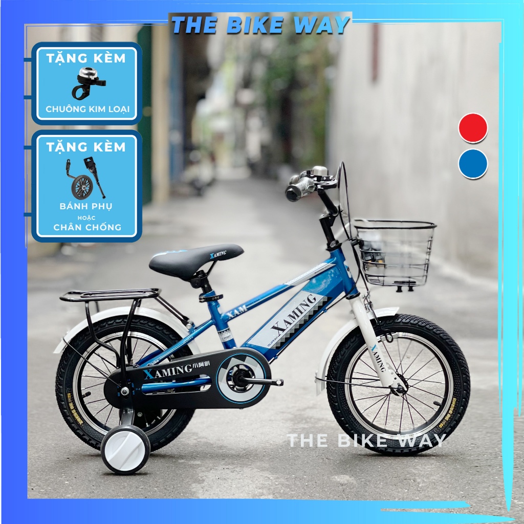 Xe đạp Trẻ em [The Bike Way] Xaming 2 Gióng Bé trai /Con trai 3 đến 7 Tuổi / Size 12-14-16-18 ...