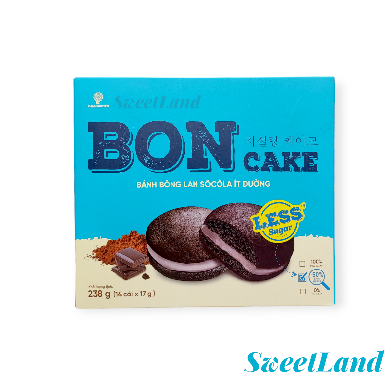 Bánh Bon cake socola ít đường hộp 204g 12 cái | Shopee Việt Nam