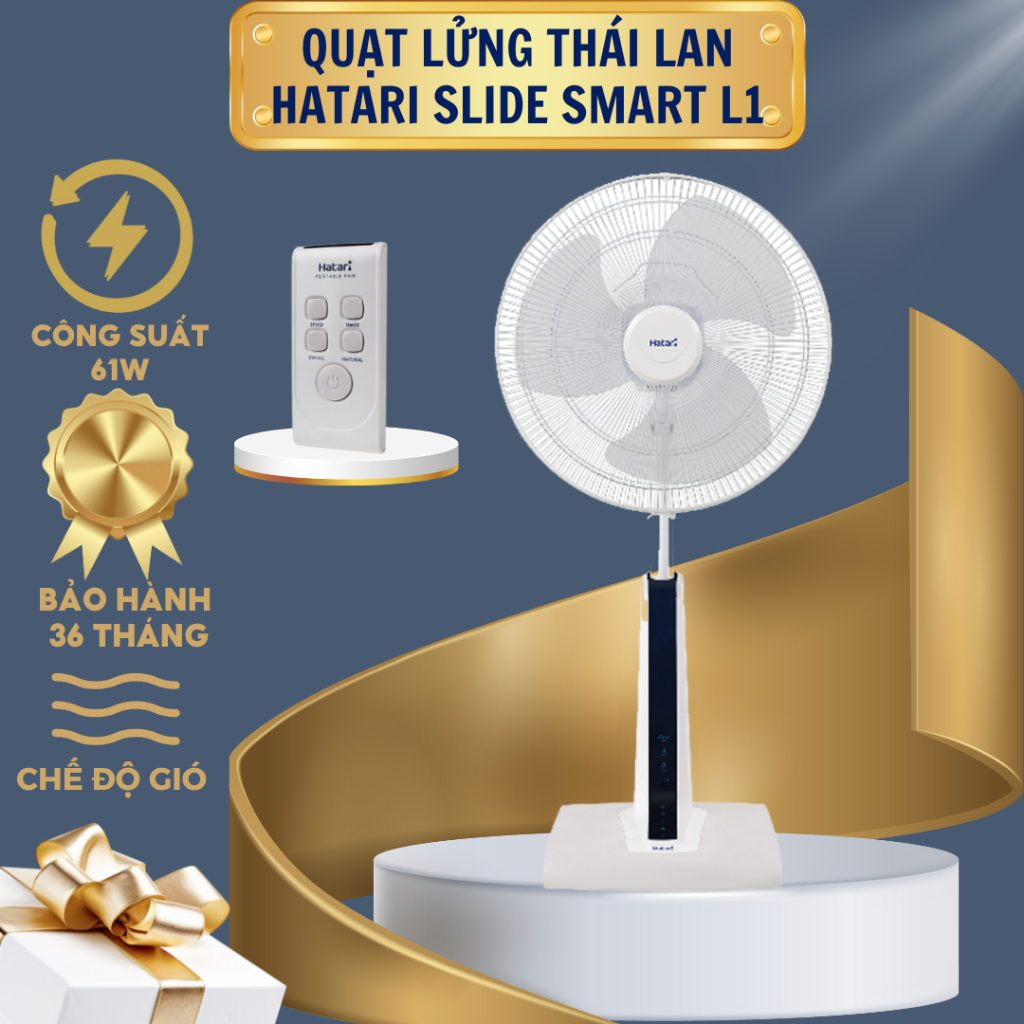 Quạt lửng Thái Lan Hatari Slide Smart L1 - Hàng chính hãng - Bảo hành ...