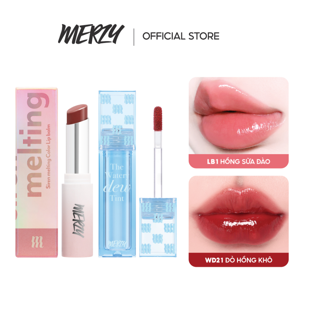 Combo Son Dưỡng Merzy Siren Melting Color Lipbalm 3g + Son Merzy The ...