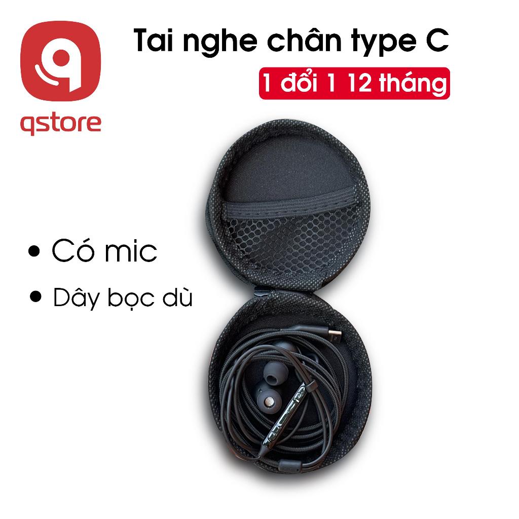 Tai Nghe AKG Chân Type C Kèm Hộp Đựng QSTORE, Âm Thanh Sống Động, Có Mic, Dây Bọc Dù Chắc Chắn ...