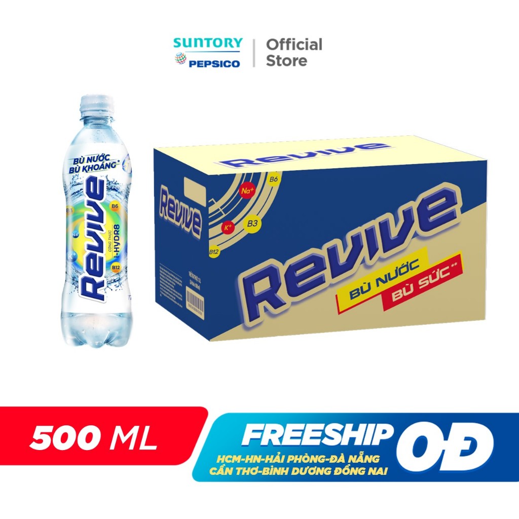Thùng 24 Chai Nước Giải Khát Revive (500ml/chai) | Shopee Việt Nam