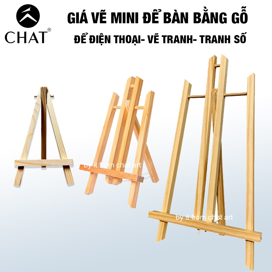 Giá vẽ tranh mini để bàn 8/30/40/50cm làm bằng gỗ thông cao cấp ...