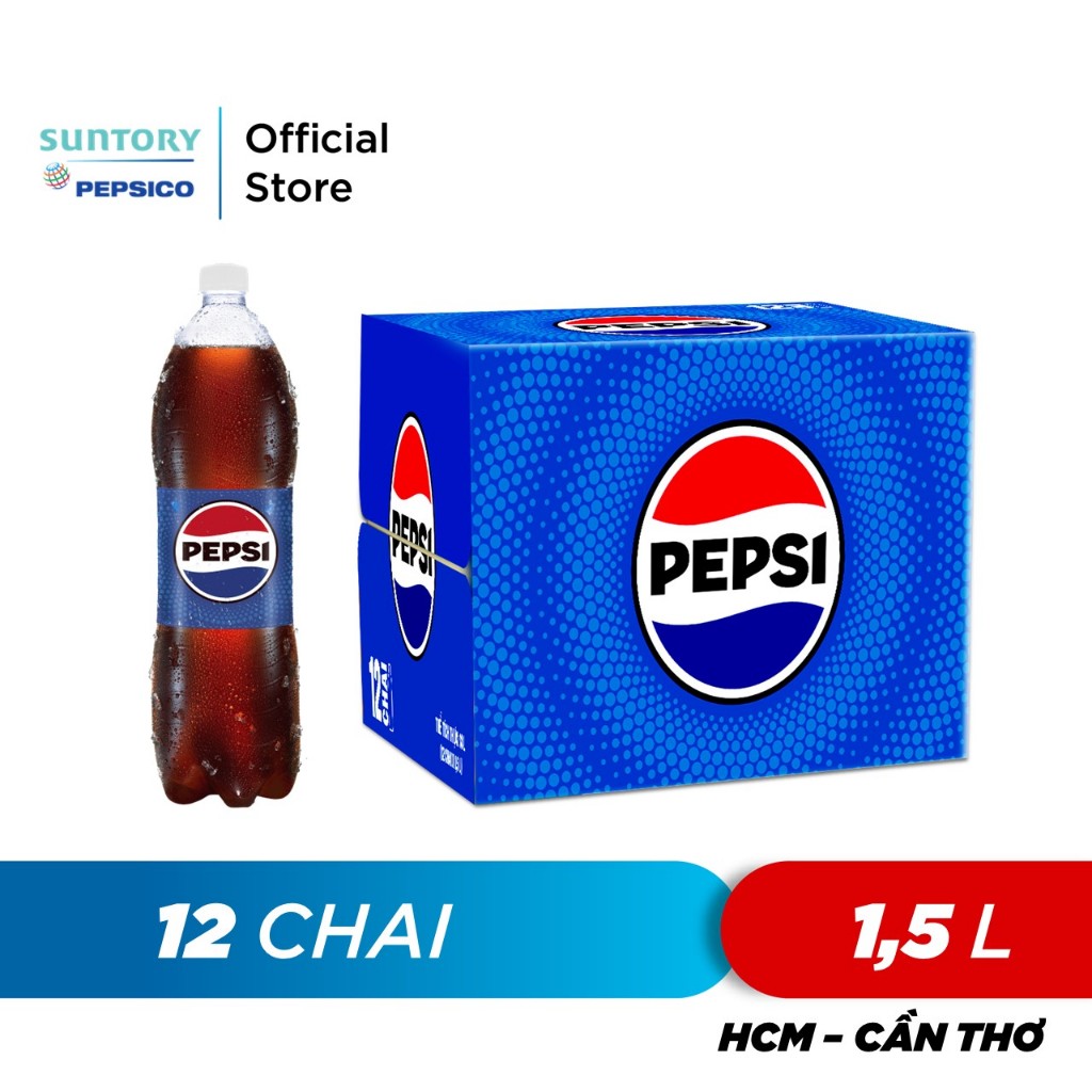 Thùng 12 Chai Nước Ngọt Có Gaz Pepsi (1,5L/chai) | Shopee Việt Nam