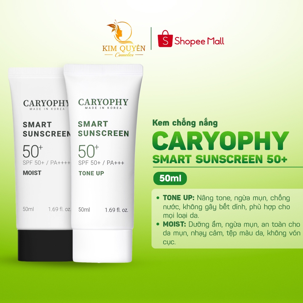 Kem Chống Nắng CARYOPHY Smart Sunscreen Tone Up SPF 50+/ PA+++ | Shopee ...