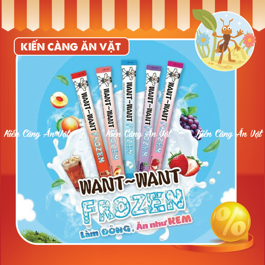 Nước Thạch Bòn Bòn Opao Want Want Que 75ML vị Coca, Đào, Dâu, Sữa,Nho ...