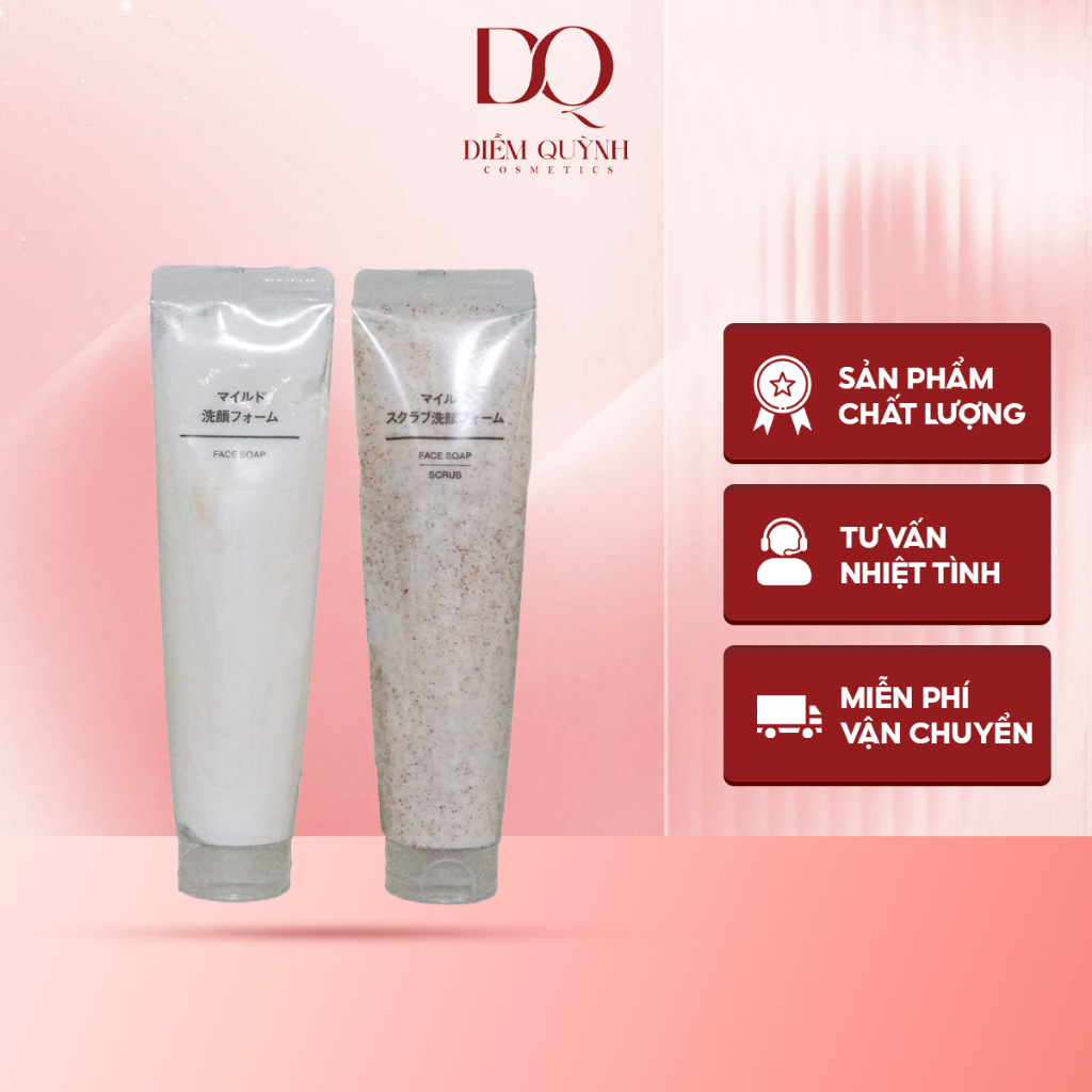 Sữa rửa mặt tẩy da chết Face soap SCrub Muji 100g Nhật Bản | Shopee ...