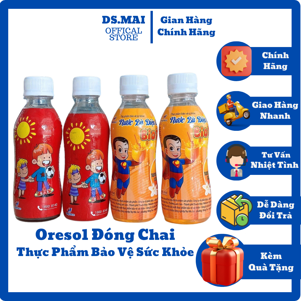 Oresol Đóng Chai Biotê Bù Nước Và Điện Giải Bổ Sung Kẽm Giảm Nguy Cơ ...