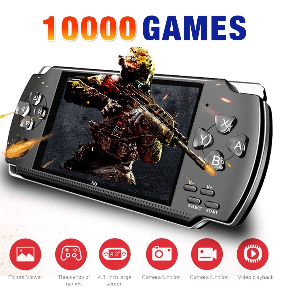 Máy chơi game Psp cầm tay 4 nút X6 màn hình 4.3 inch chơi được game ...