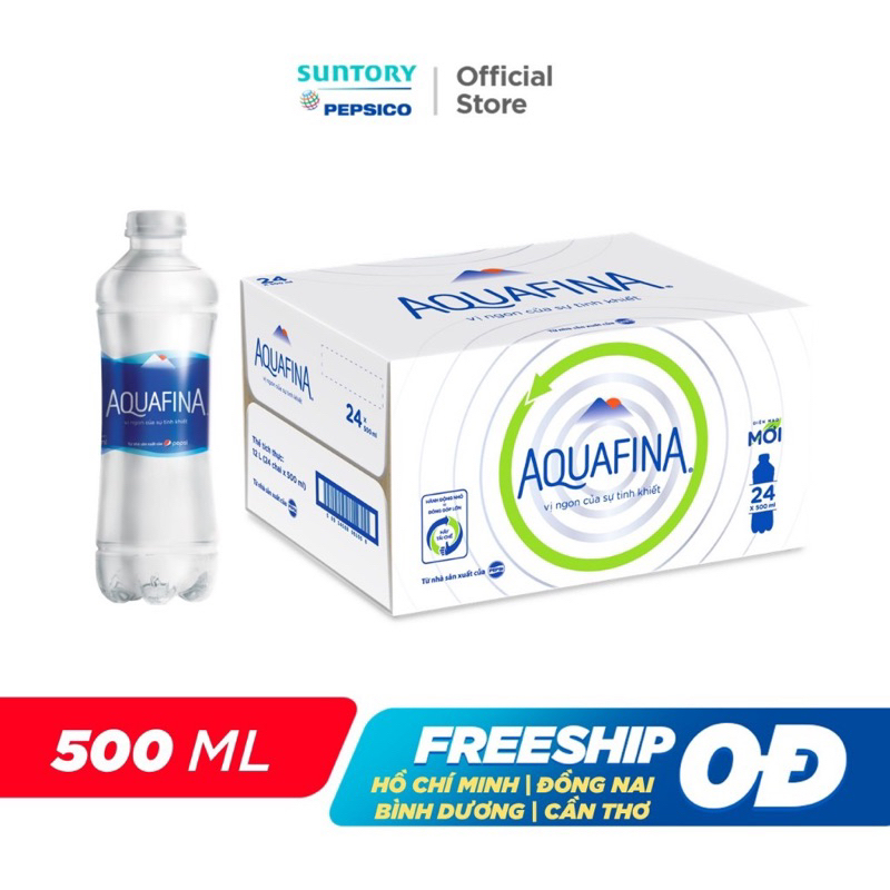 Thùng 24 Chai Nước tinh khiết Aquafina (500ml/chai) | Shopee Việt Nam