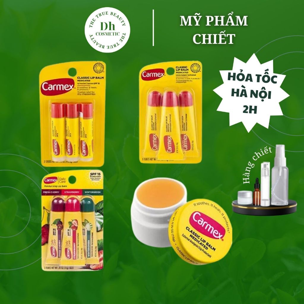 Son Dưỡng Môi Carmex Camex Lip Balm các dòng Thỏi Tuýp Hũ - Dhcosmetic | Shopee Việt Nam