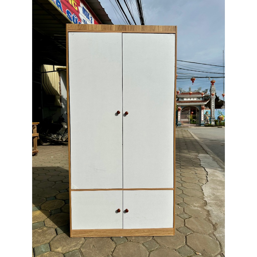 Tủ Quần Áo Cao M6 Gỗ MDF Chắc Chắn Dễ Lắp Ráp, Tủ 1M6 sâu 45cm 4 Cánh ...