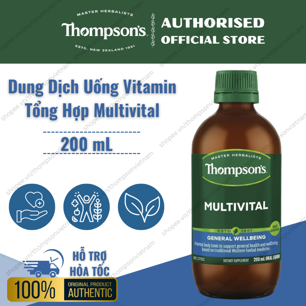 Dung Dịch Uống Bổ Sung Vitamin Tổng Hợp - Thompson's Multivital - 200mL ...