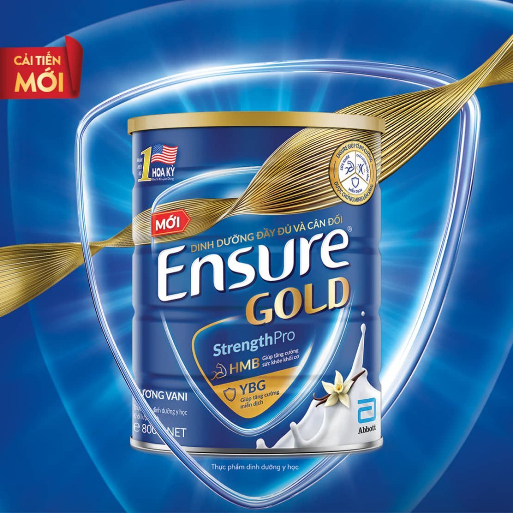 [Date mới 2026] Sữa bột Ensure gold 800g Hương Vani, Vani ít ngọt ...