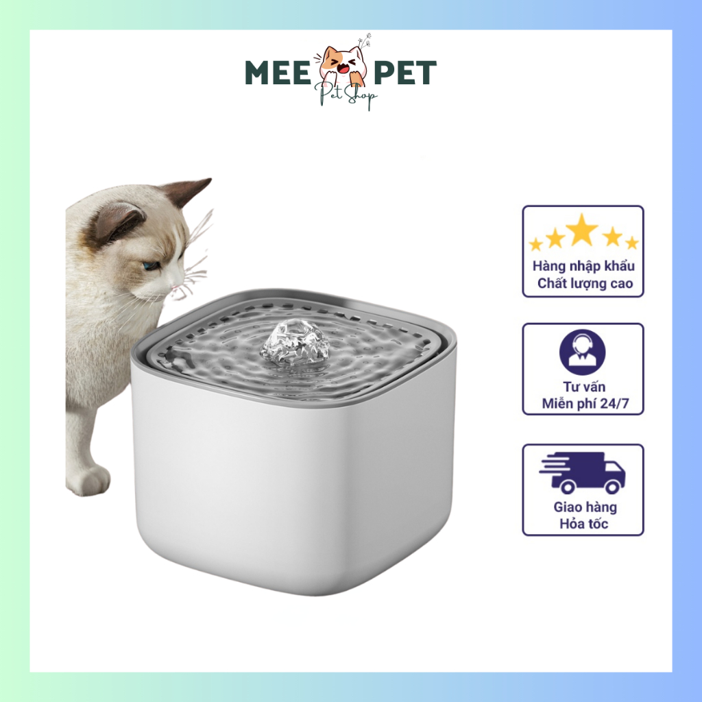 Máy lọc nước tự động cho mèo dung tích 3L kèm lõi lọc than hoạt tính ...
