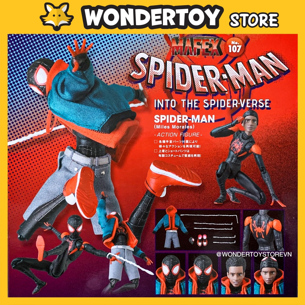 Mô hình Mafex No.107 Miles Morales Spider-Man into Spider-verse - 1/12 ...