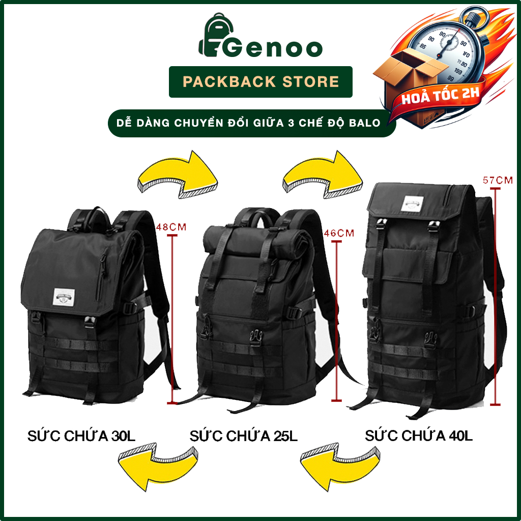 Balo Đa Năng Thể Thao 3 Trong 1 Dễ Dàng Tùy Chỉnh 3 Kích Cỡ Và 3 Mẫu Mã - Balo Chống Nước ...