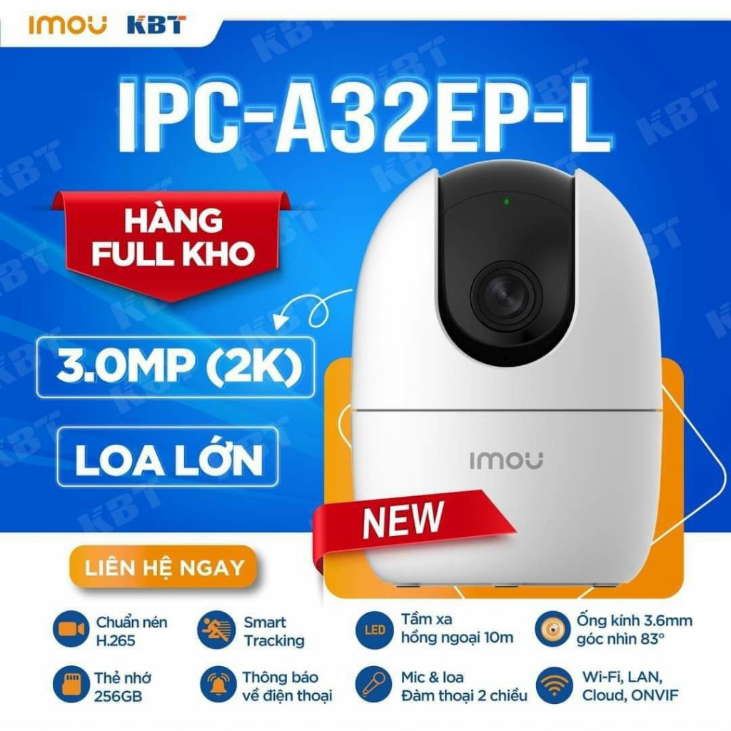 Camera Wifi Imou IPC-A32EP-L xoay 360 độ 3MP - Chính hãng | Shopee Việt Nam