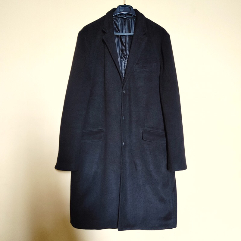 [L] Khoác manto dạ nam GU mens classic overcoat | Shopee Việt Nam