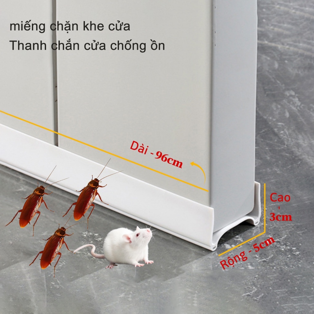 Thanh PVC chặn khe cửa [Có 5 Màu], Ron chặn khe hở 100cm đa năng, Nẹp ...