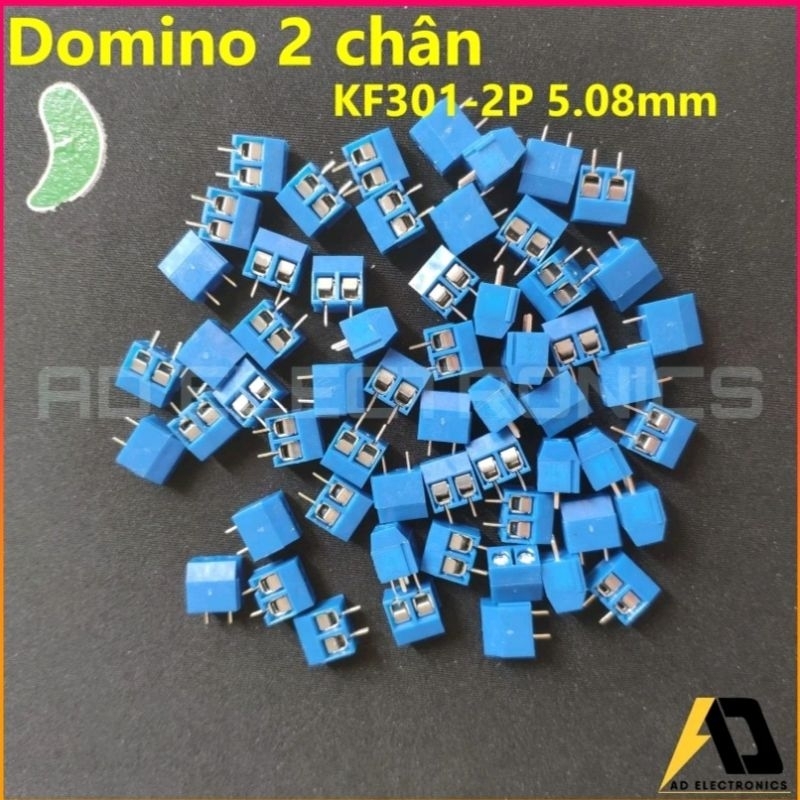 Domino KF301-2P/ KF301-3P 5.08mm 2 chân/ 3 chân 300V - 16A xanh dương ...