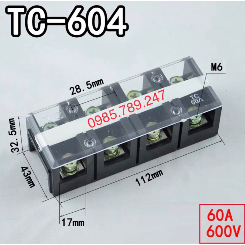 Cầu đấu điện Domino 4P 60A, 100A, 150A, 200A - 4P60A, 4P100A, 4P150A, 4P200A (Loại tốt) | Shopee ...