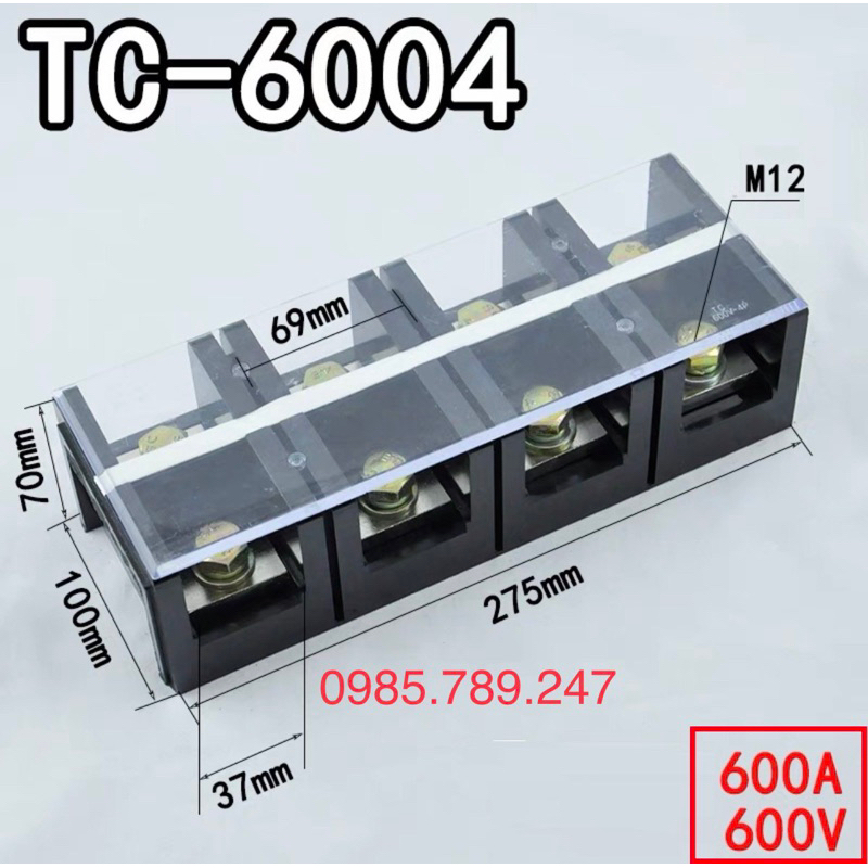 Cầu đấu điện Domino 4P-600A, cầu đấu 600A | Shopee Việt Nam