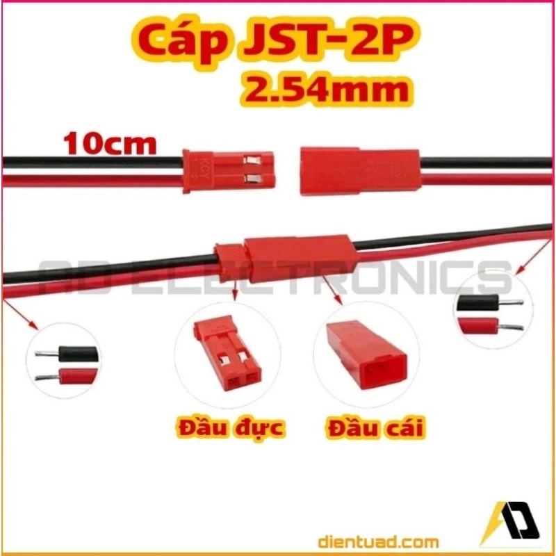 Cáp JST 2P 2.54mm chịu nhiệt ( giá xưởng ) | Shopee Việt Nam