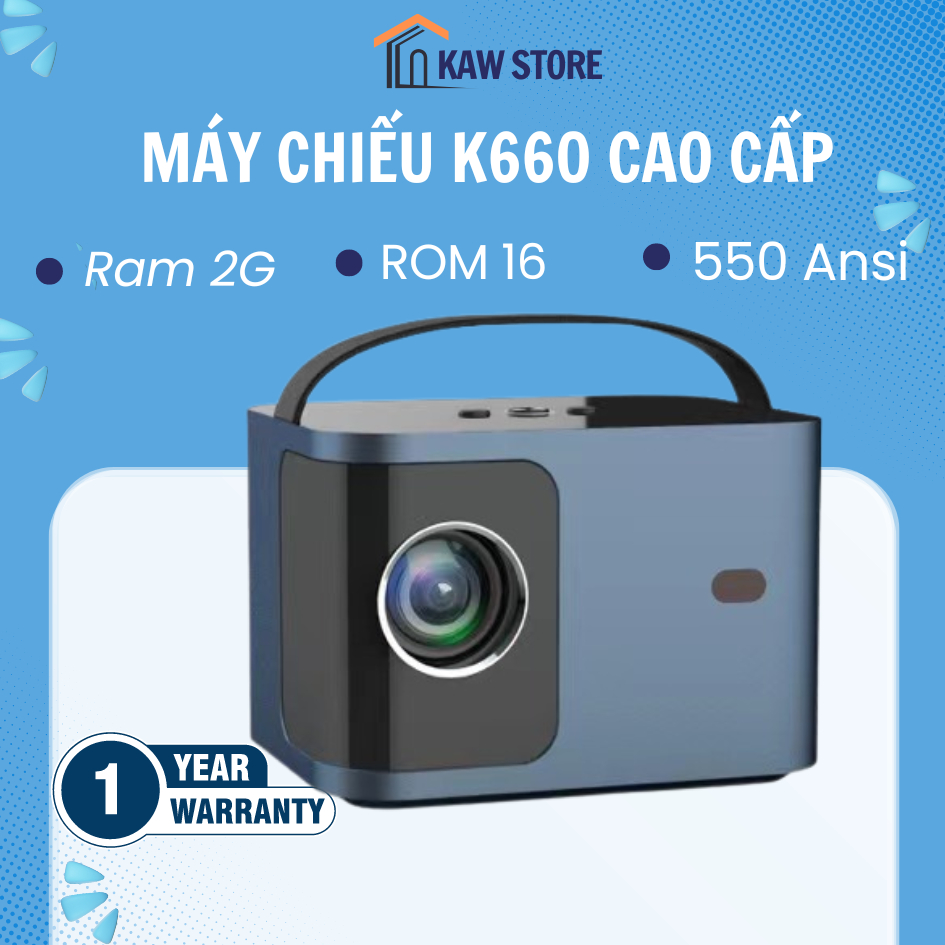 Máy Chiếu Mini K660 Plus hệ điều hành android, hỗ trợ video 4K, Tự Động ...
