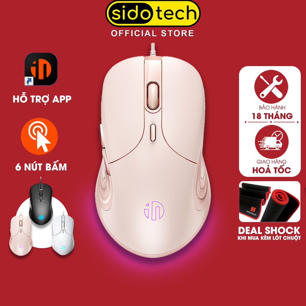 Chuột máy tính có dây SIDOTECH B8 cute silent không tiếng ồn 6 nút bấm ...
