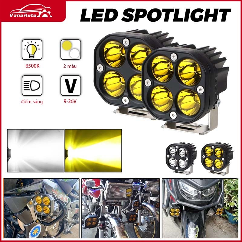 Spotlights Shoot LED Bar CWL Cree 4 Eye Point 40W Xe máy 9-36VOLT 12V ...