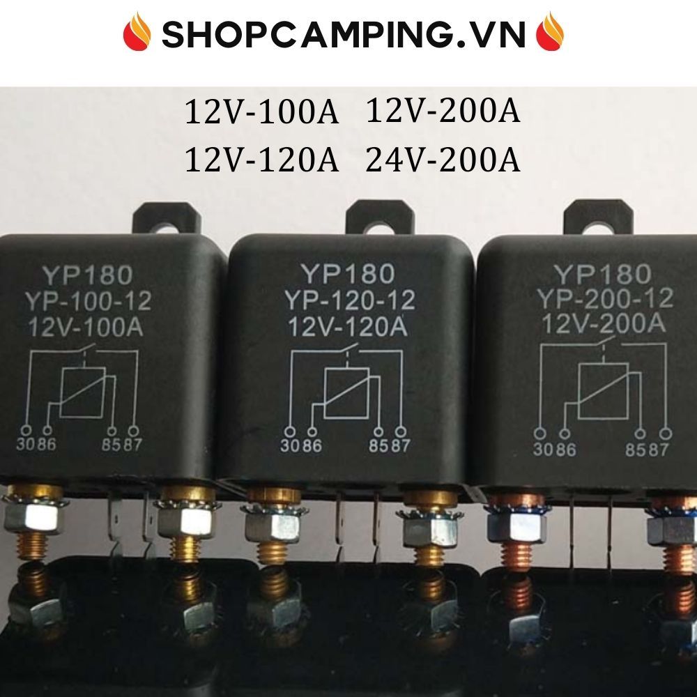 Relay, rờ le, rơ le 12v 24v 100A-120A-200A - Camping VietNam | Shopee Việt Nam
