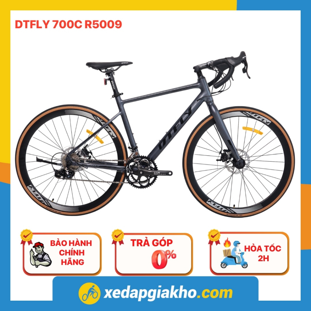 Xe Đạp Đua DTFLY R5009 – Khung Nhôm | Tay Đề Lắc | Phanh Đĩa Cơ Heo Dầu ...