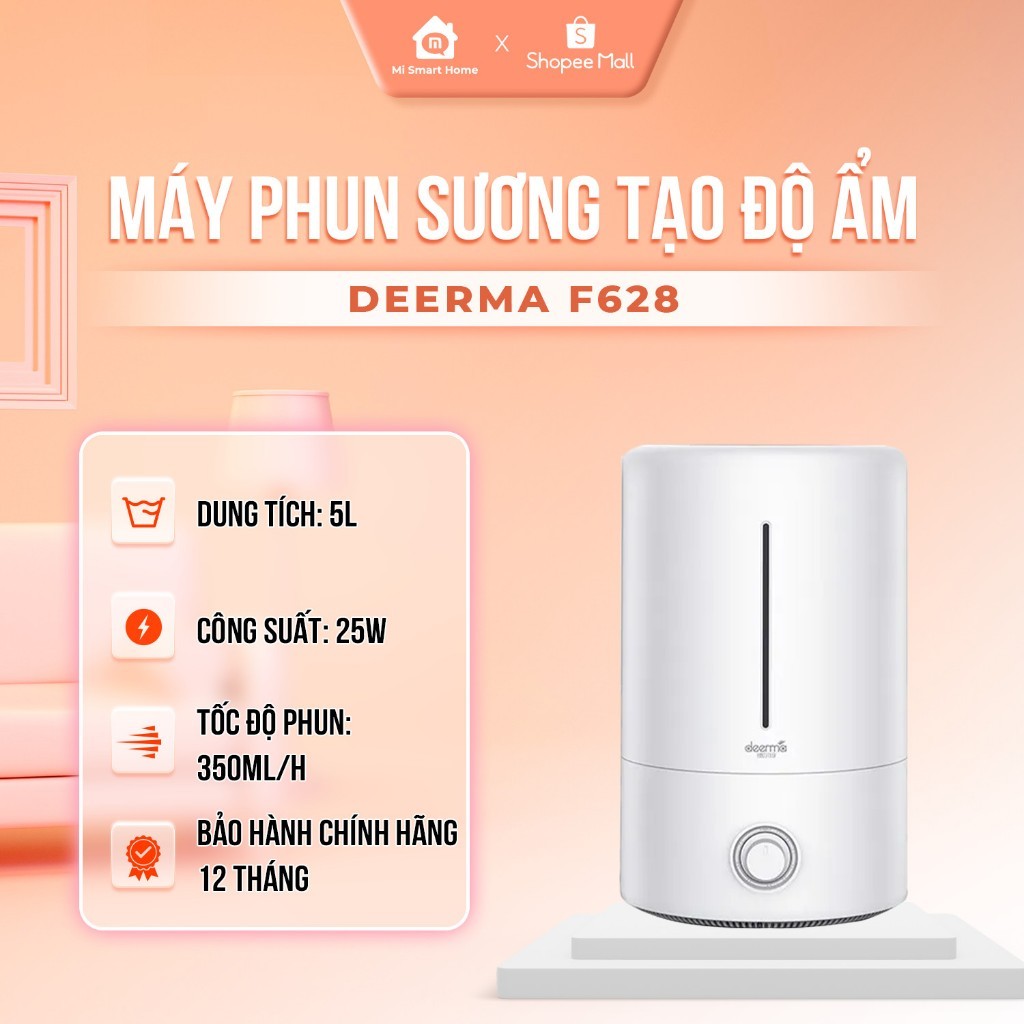 Máy Phun Sương Tạo Ẩm Không Khí Deerma F628S, F628, F600 Dung Tích 5L Tăng Độ Ẩm Nhanh, Cân Bằng ...