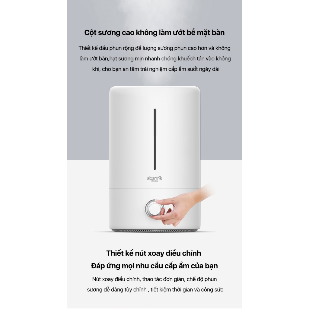 Máy Phun Sương Tạo Ẩm Không Khí Deerma F628S, F628, F600 Dung Tích 5L Tăng Độ Ẩm Nhanh, Cân Bằng ...
