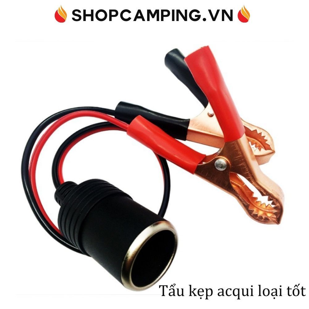Tẩu kẹp ắc qui, tẩu cái đầu cái lấy điện bình xe hơi ô tô, cáp chuyển ...